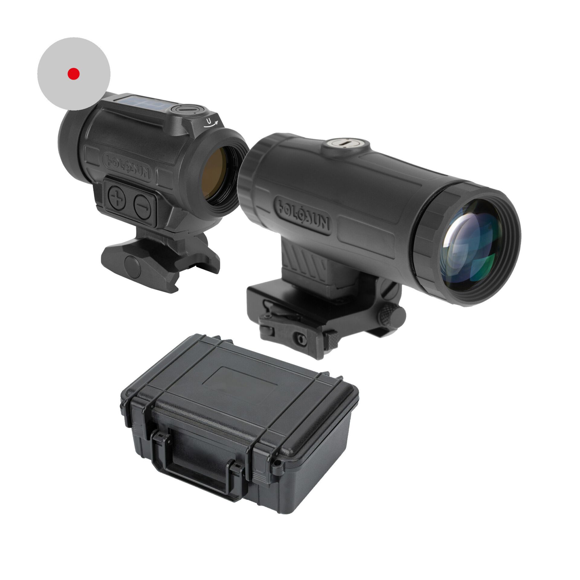 Holosun ARO-EVO-SPR-RD-HM3X-SET microdot red dot sight with SPR reticle ...