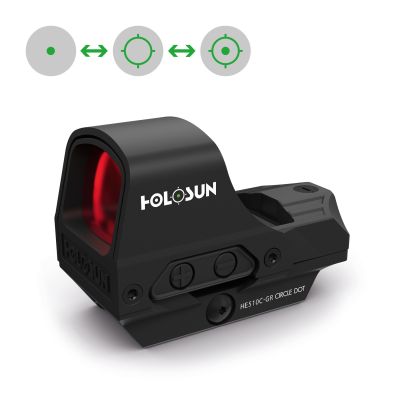 Holosun ELITE HE510C-GR open reflex green dot sight, switchable 2MOA ...